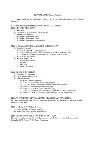 4. format-rencana-program-kerja | PDF