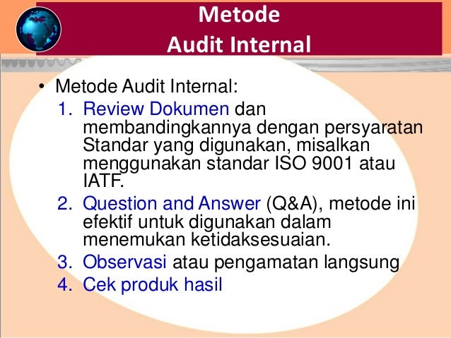 Teknis dan Metode Audit _Pelatihan Dasar "Satuan Pengawasan Internal (SPI)" | PPT