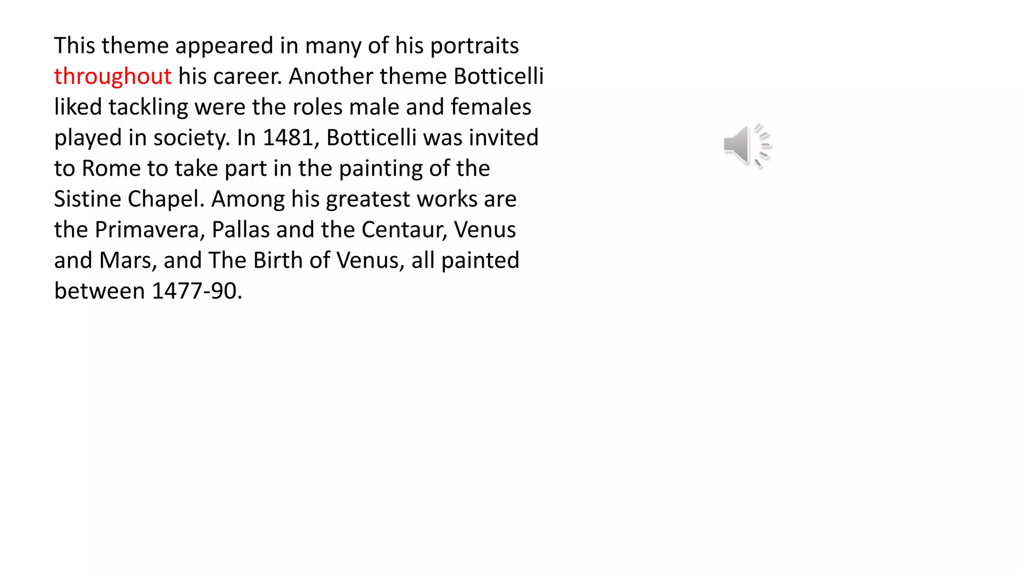 Sandro Botticelli biography for Greek ESL students | PPTX