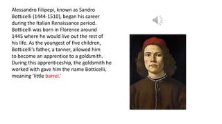 Sandro Botticelli biography for Greek ESL students | PPT