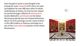 Sandro Botticelli biography for Greek ESL students | PPT
