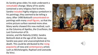 Sandro Botticelli biography for Greek ESL students | PPT