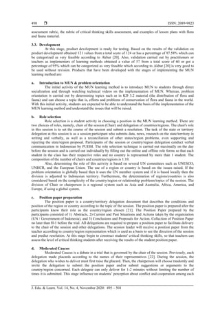 Model united nations (MUN): Learning method to enhance critical ...