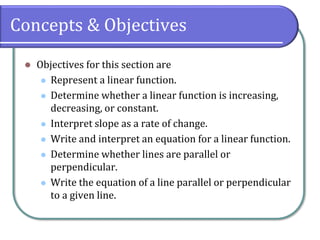 4.1 Linear Functions | PDF