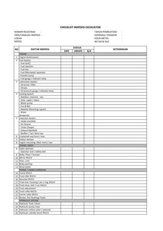4. Checklist Excavator.pdf