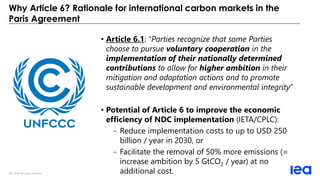 Overview of Article 6 and the Paris Agreement Rulebook - Luca Lo Re ...
