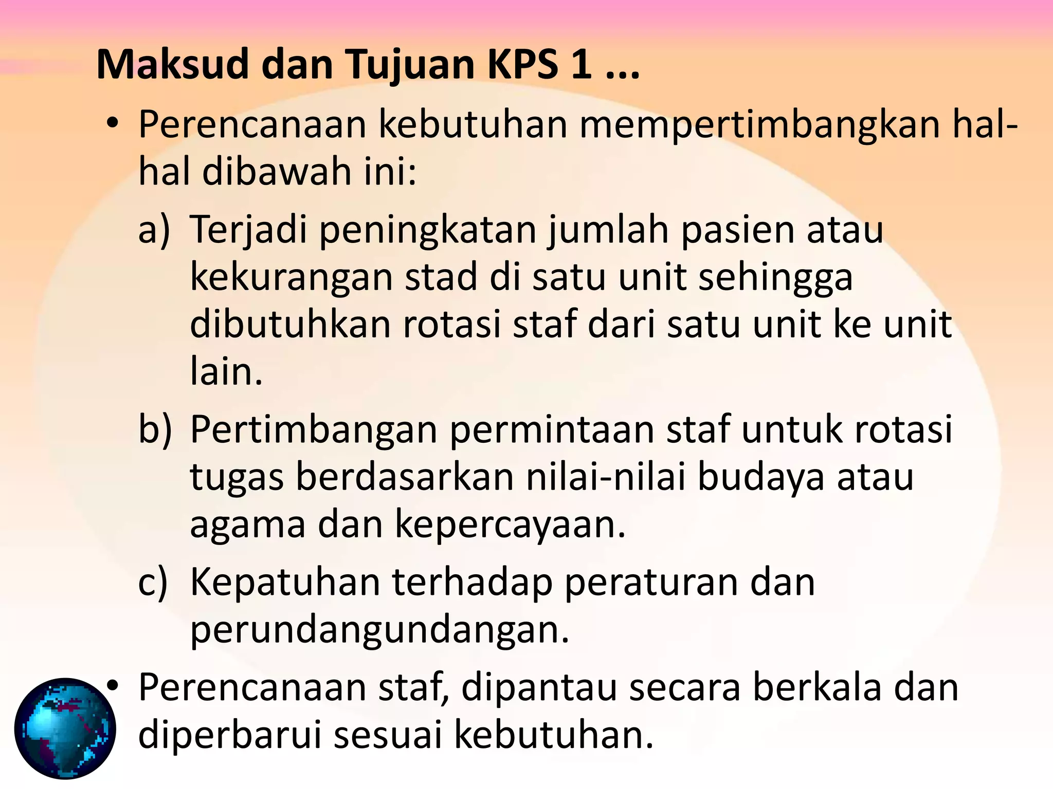 Kualifikasi dan Pendidikan Staf (KPS) _BimTek "Standar AKREDITASI RUMAH SAKIT" | PPTX