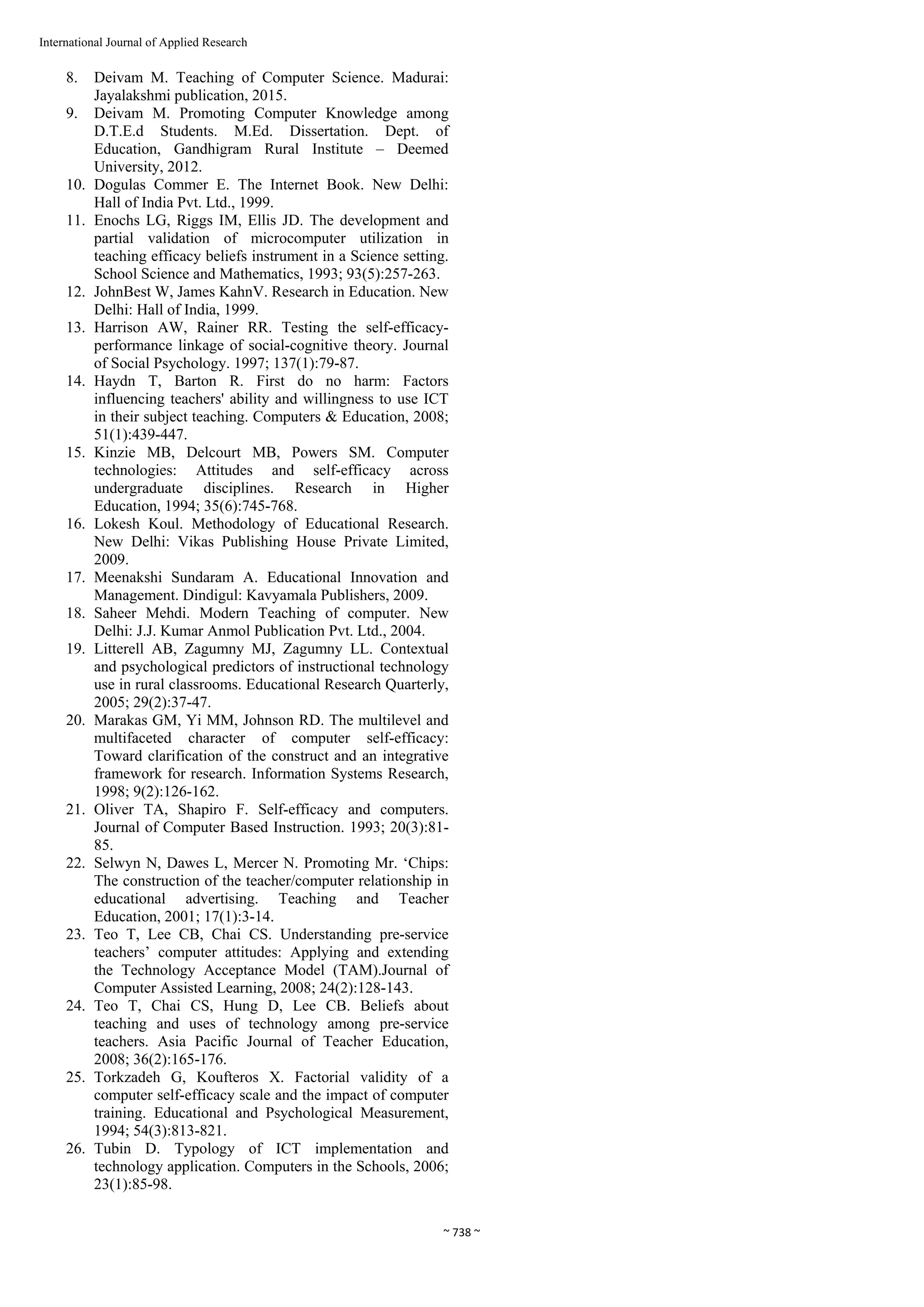 Promoting computer knowledge among D.T.Ed students | PDF