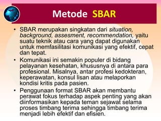 Training _Kerangka Komunikasi Efektif SBAR (Situasi, Background ...