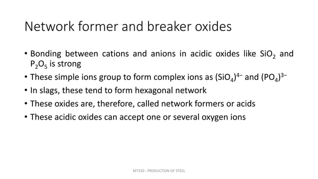 4. Slag in steelmaking.pptx | Chemistry | Science