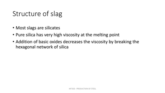 4. Slag in steelmaking.pptx | Chemistry | Science