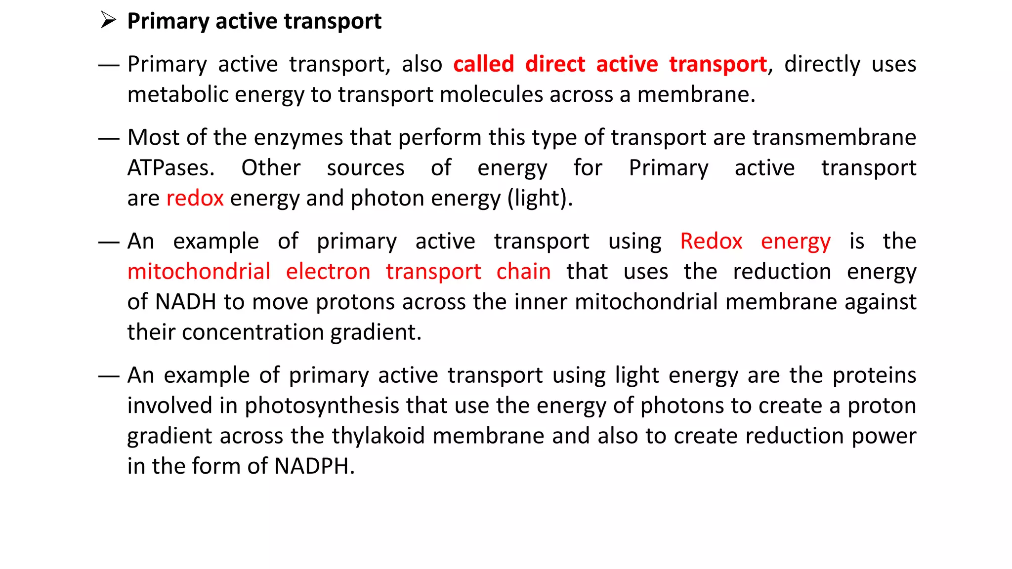 Membrane Transport System | PPT