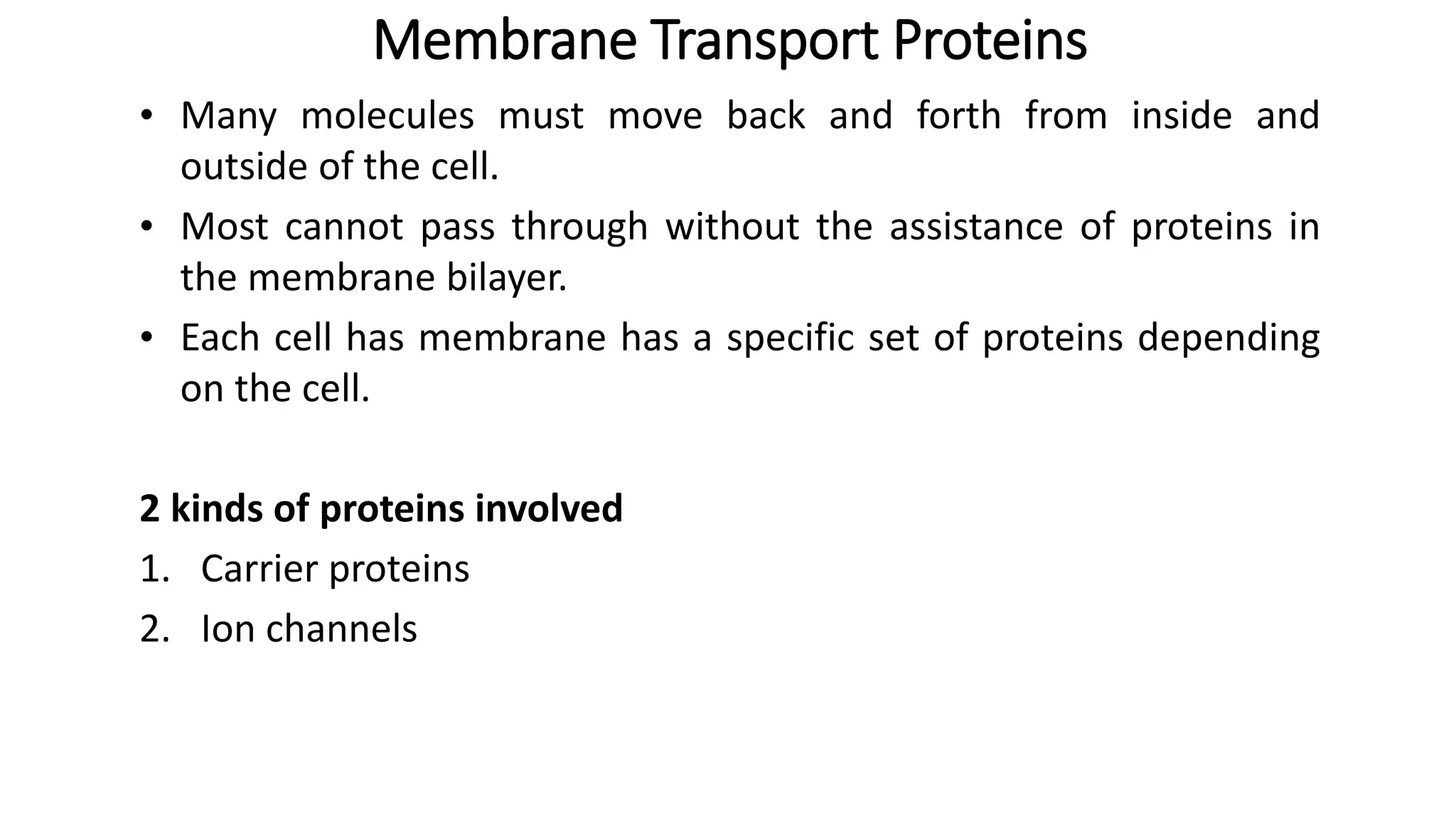Membrane Transport System | PPT