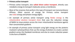 Membrane Transport System | PPT