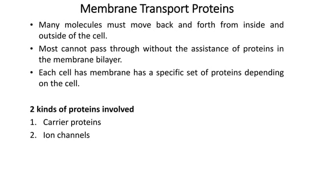 Membrane Transport System | PPT | Chemistry | Science