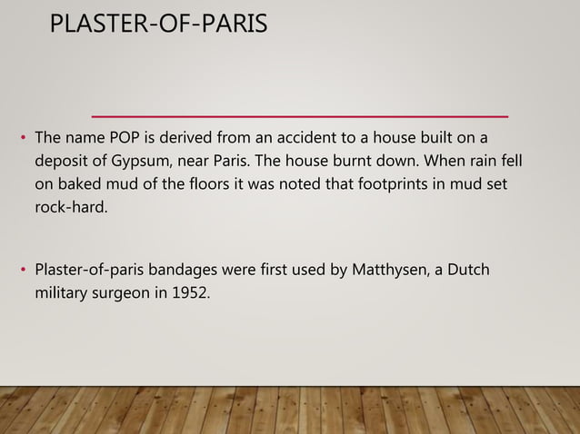 TRACTION,SPLINTS AND PLASTER OF PARIS | PPTX