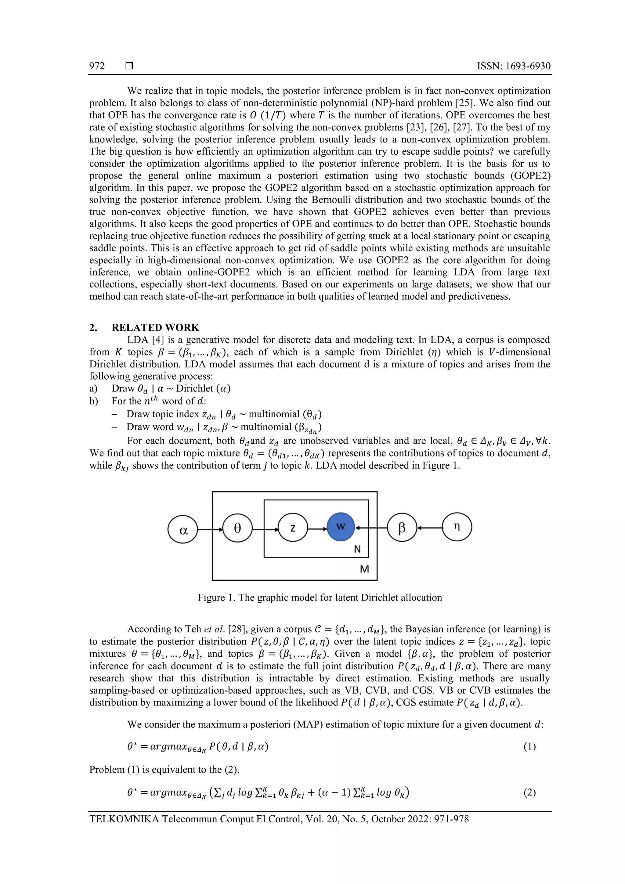 A Stochastic Algorithm For Solving The Posterior Inference Problem In