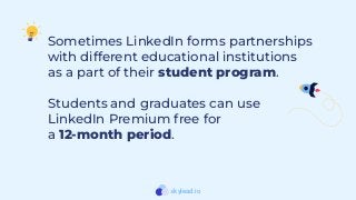 How To Get LinkedIn Premium Free For Students And Graduates | PDF