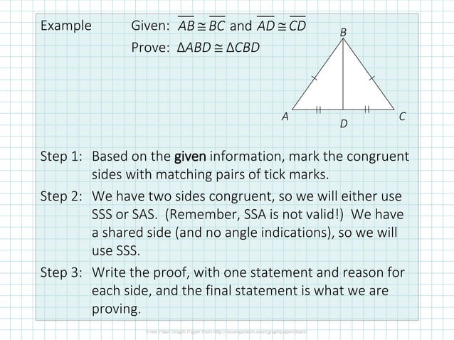 4.3 Congruent Triangle Proofs | PPT