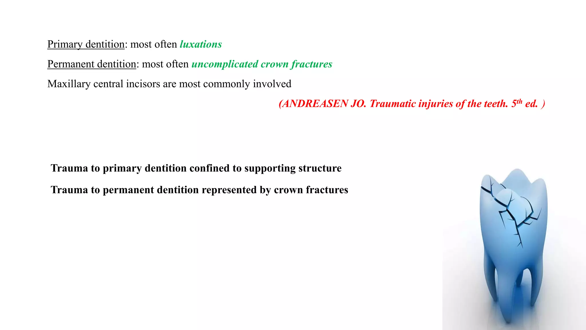 DENTAL TRAUMATIC INJURIES | PPTX