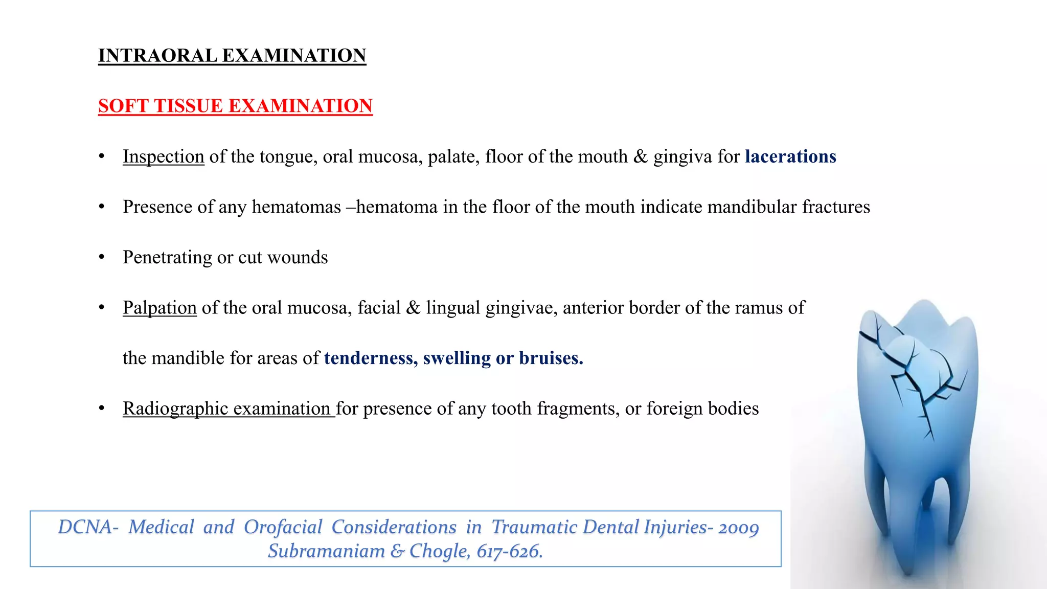 DENTAL TRAUMATIC INJURIES | PPTX