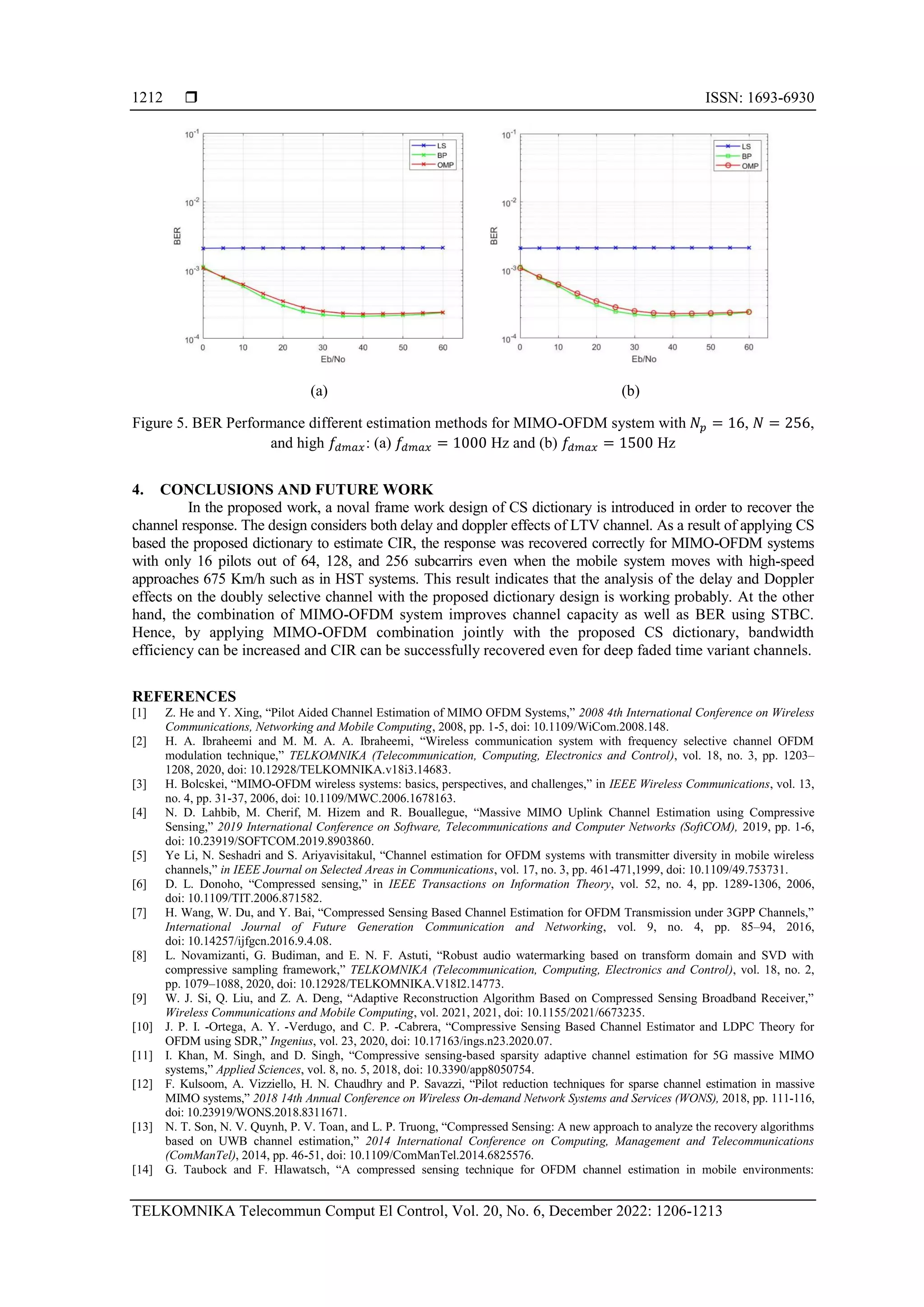 Compressive sensing-based channel estimation for high mobile systems ...