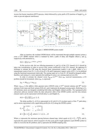 Compressive sensing-based channel estimation for high mobile systems with delay Doppler effects ...