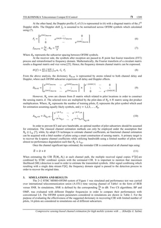 Compressive sensing-based channel estimation for high mobile systems with delay Doppler effects ...