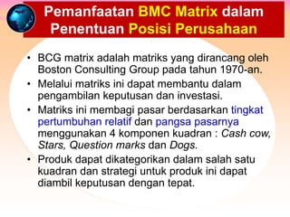 Analisis Posisi PERUSAHAAN _ BimTek "Penyusunan Rencana Kerja dan ...