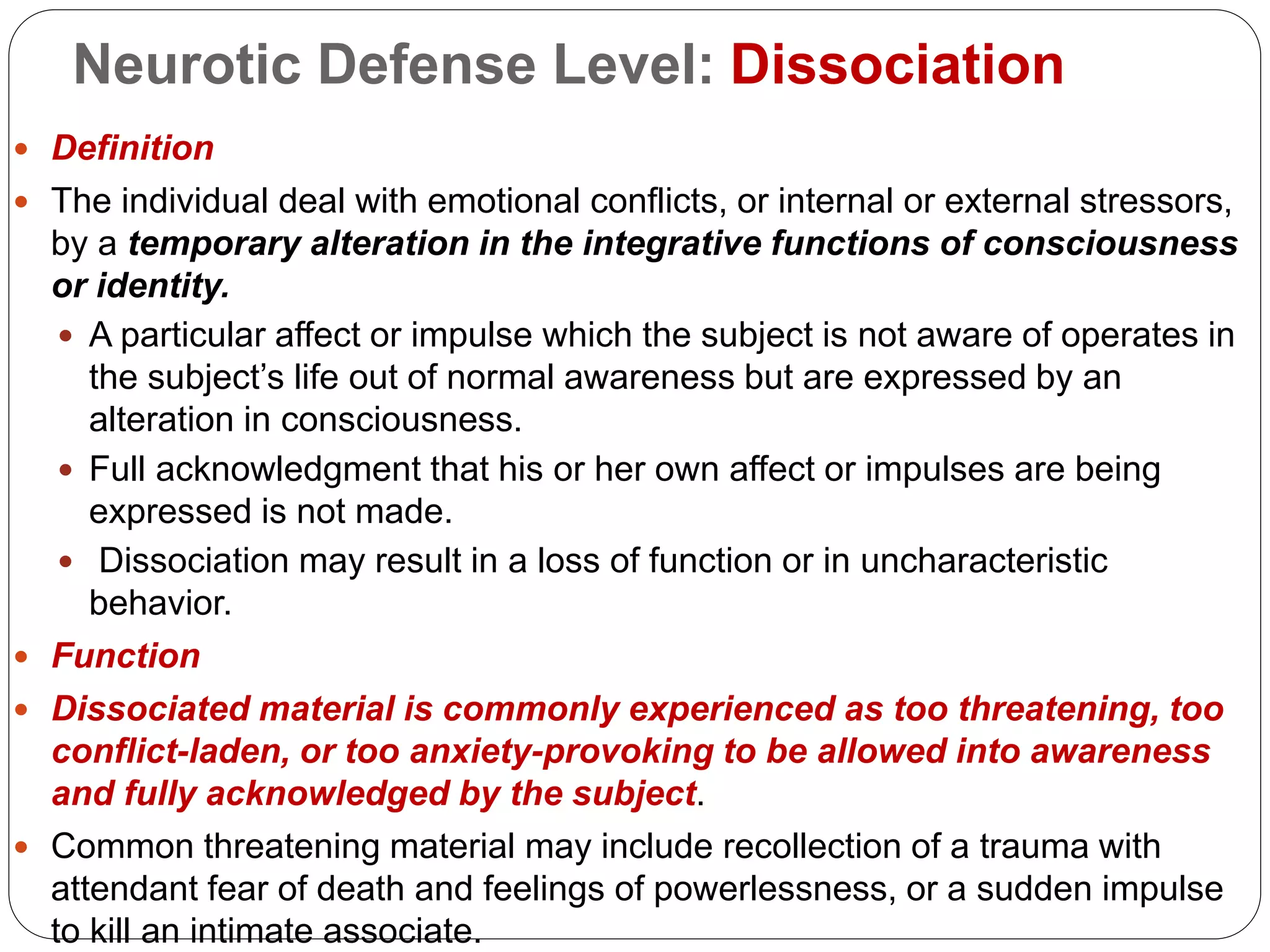 4.Defense mechanisms-Neurotic Defense Level.pptx