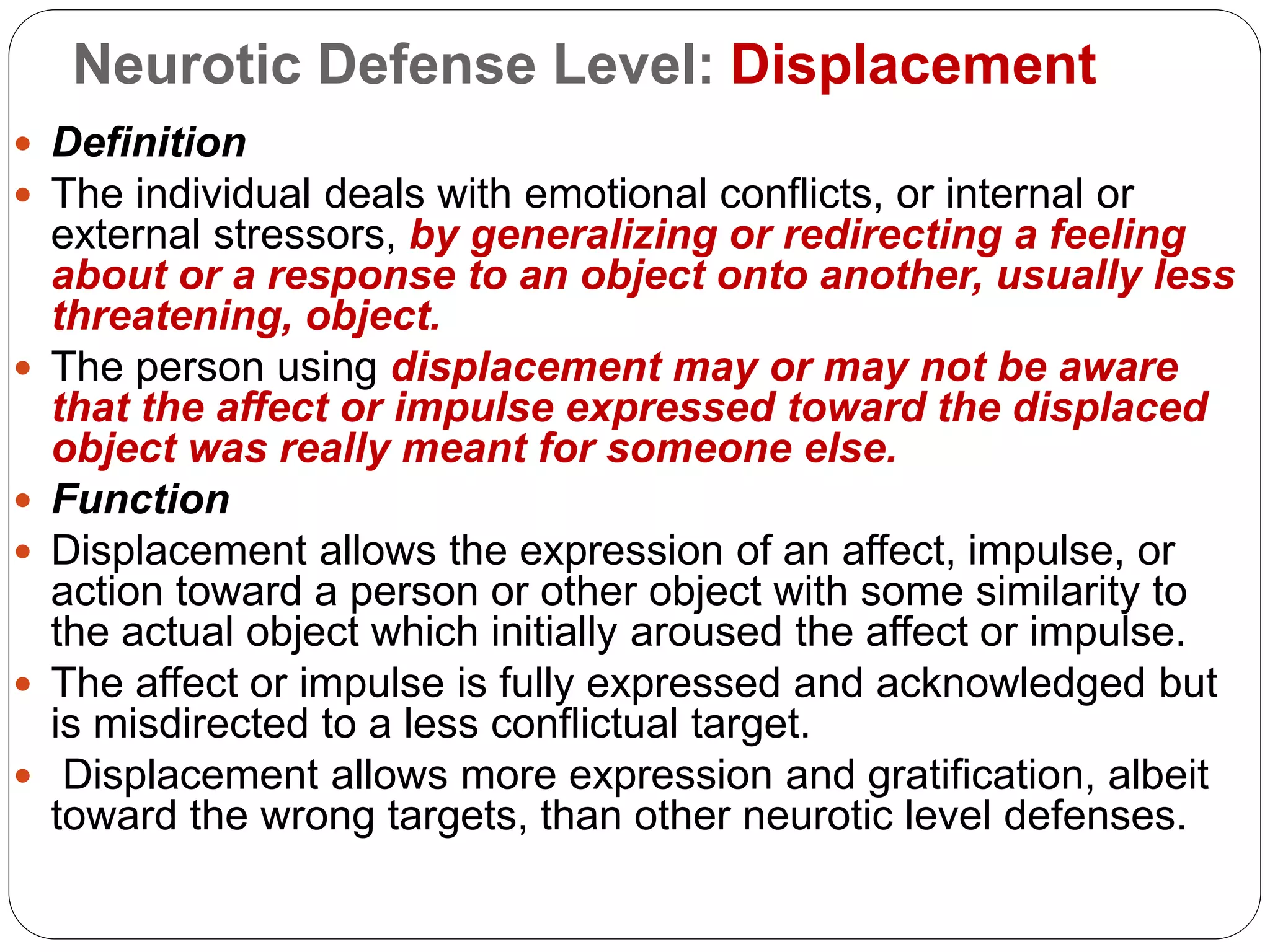 4.Defense mechanisms-Neurotic Defense Level.pptx