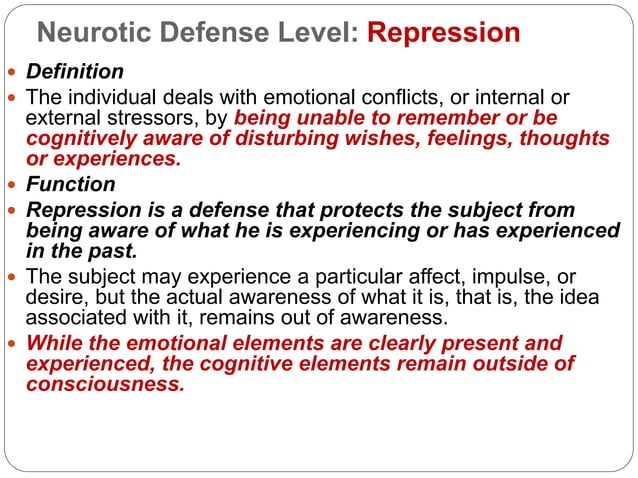 4.Defense mechanisms-Neurotic Defense Level.pptx