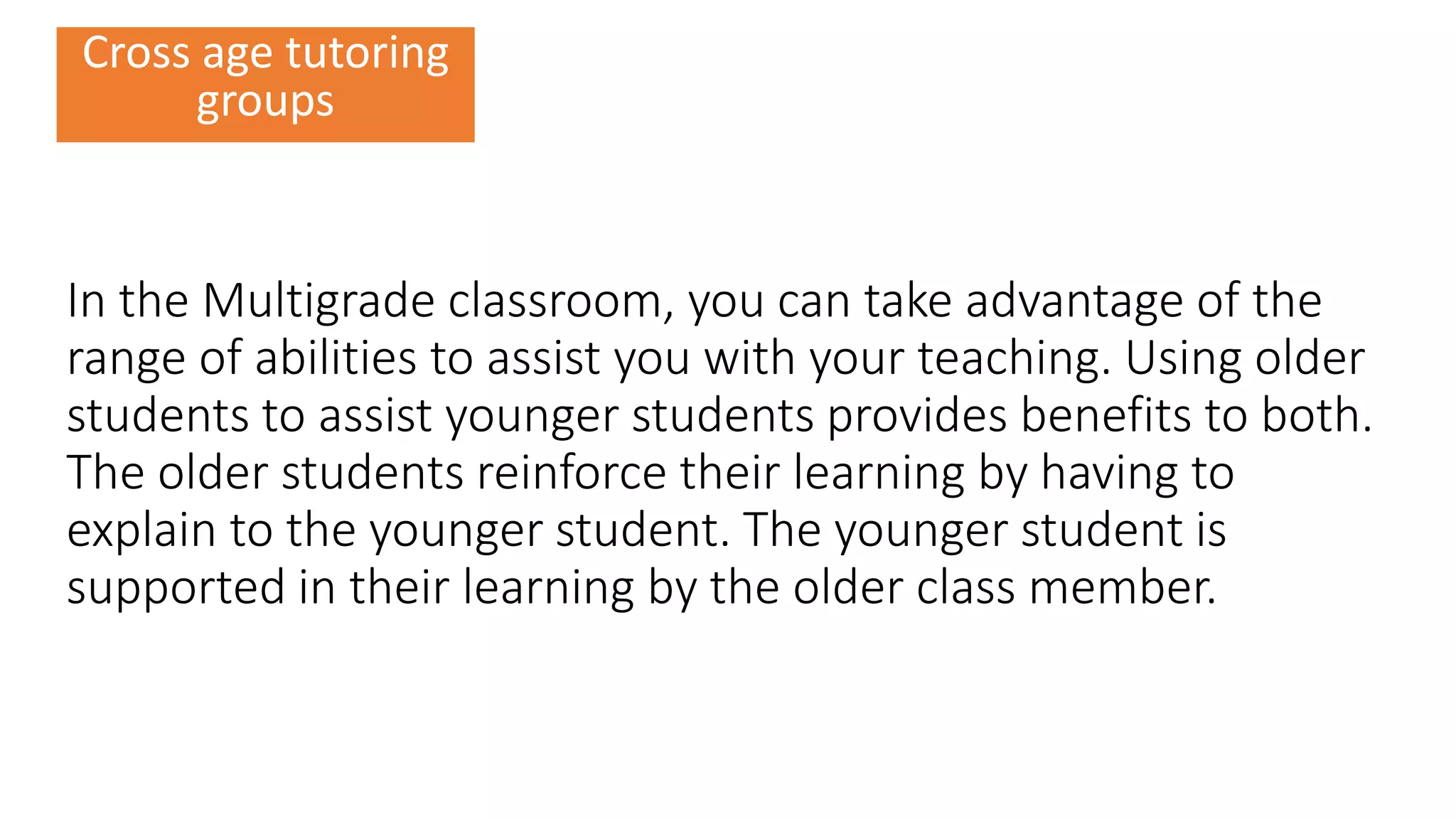 4. Forming groups in a Multi-grade classroom | PPTX