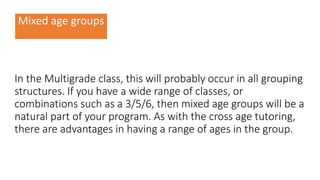 4. Forming groups in a Multi-grade classroom | PPTX