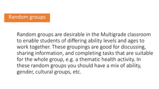 4. Forming groups in a Multi-grade classroom | PPTX