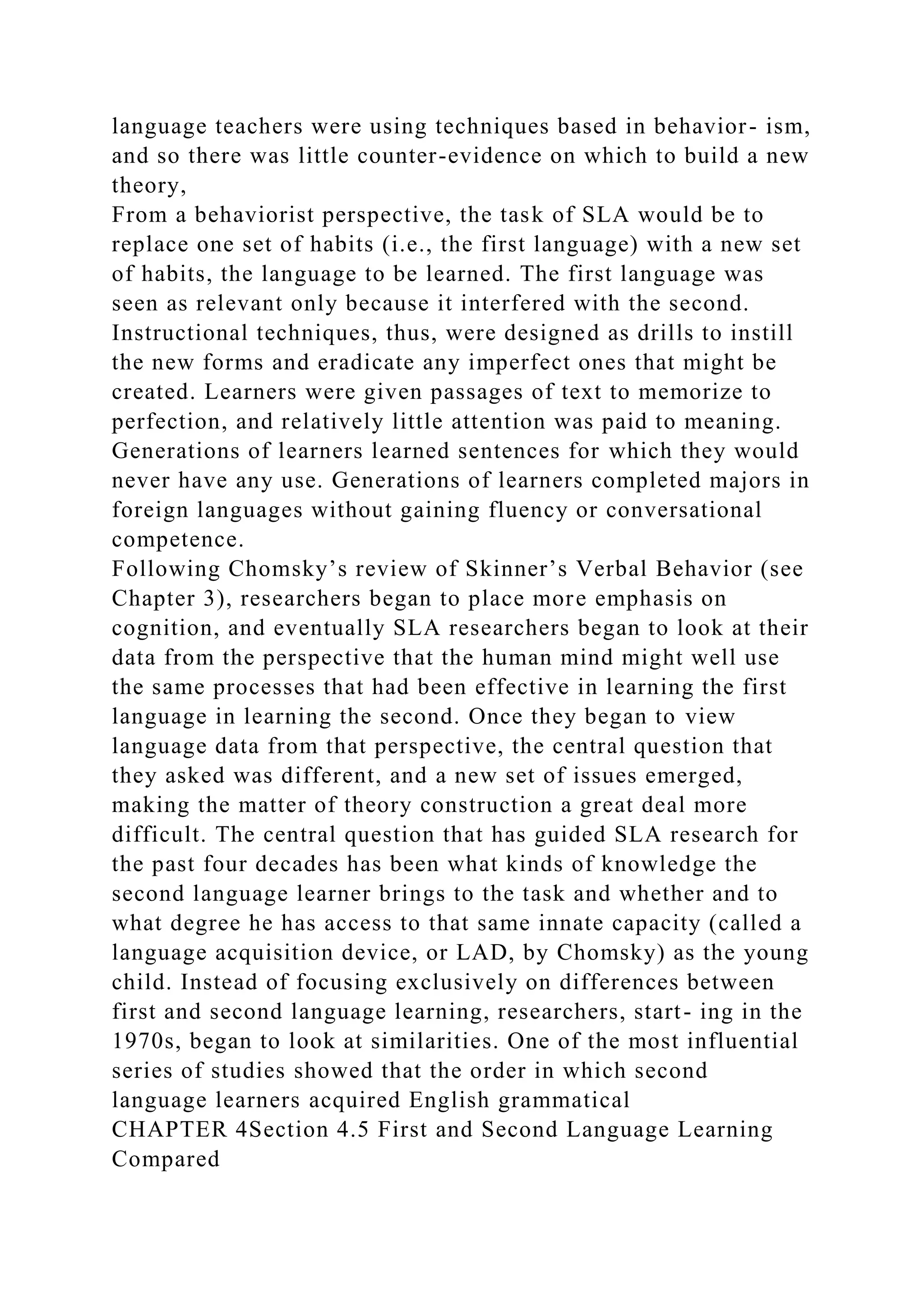 4.5 First and Second Language Learning Compared With simultaneous .docx