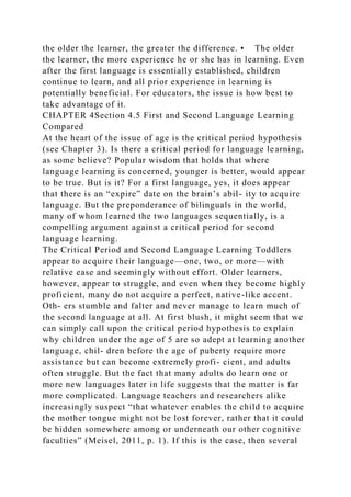 4.5 First and Second Language Learning Compared With simultaneous .docx