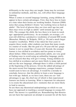 4.5 First and Second Language Learning Compared With simultaneous .docx
