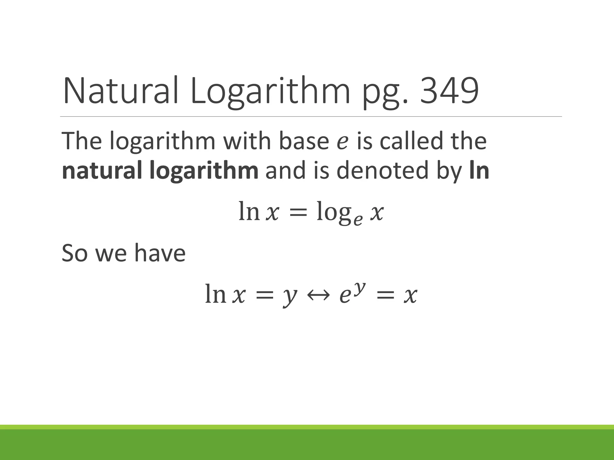 4 3 Logarithmic Functions Pptx