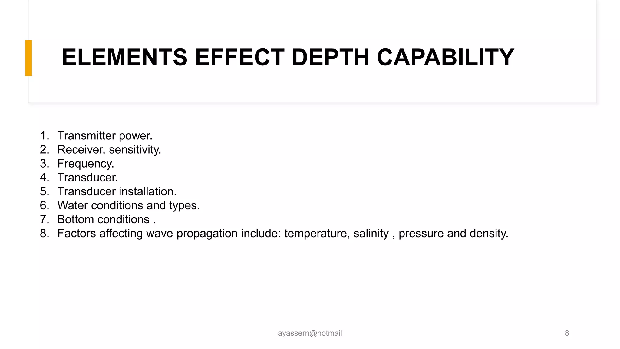 Hydrographic Surveying - Depth Sounding Equipment | PPTX | Geology ...