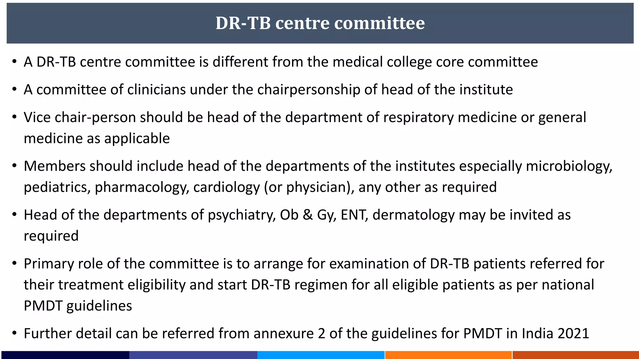Establishment and responsibilities of DR-TB centers | PPTX