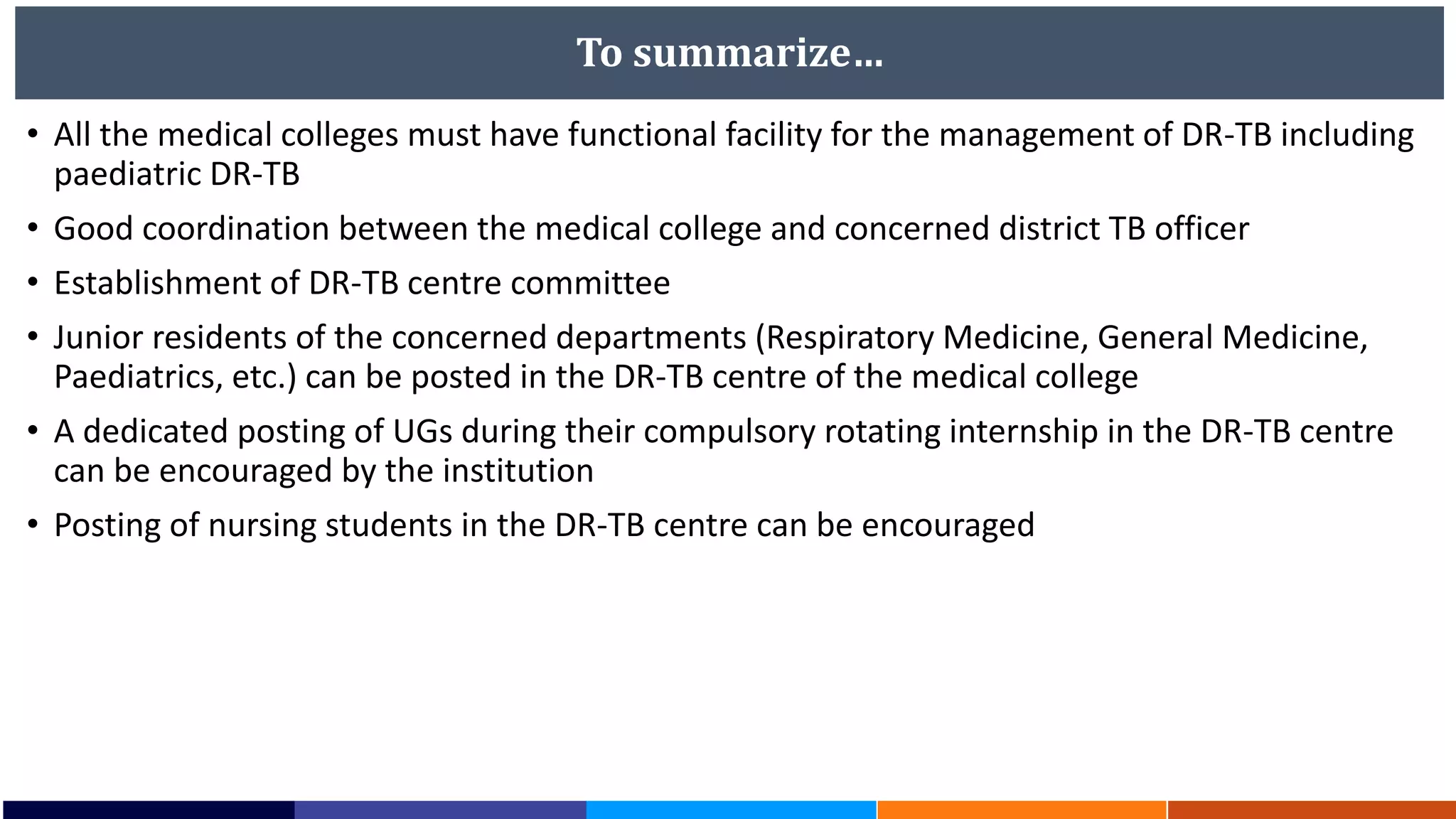 Establishment and responsibilities of DR-TB centers | PPTX