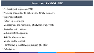 Establishment and responsibilities of DR-TB centers | PPTX