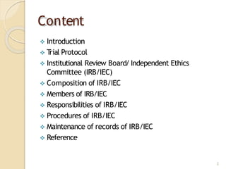4.Clinical Trail Protocal and IRB or IEC.pptx