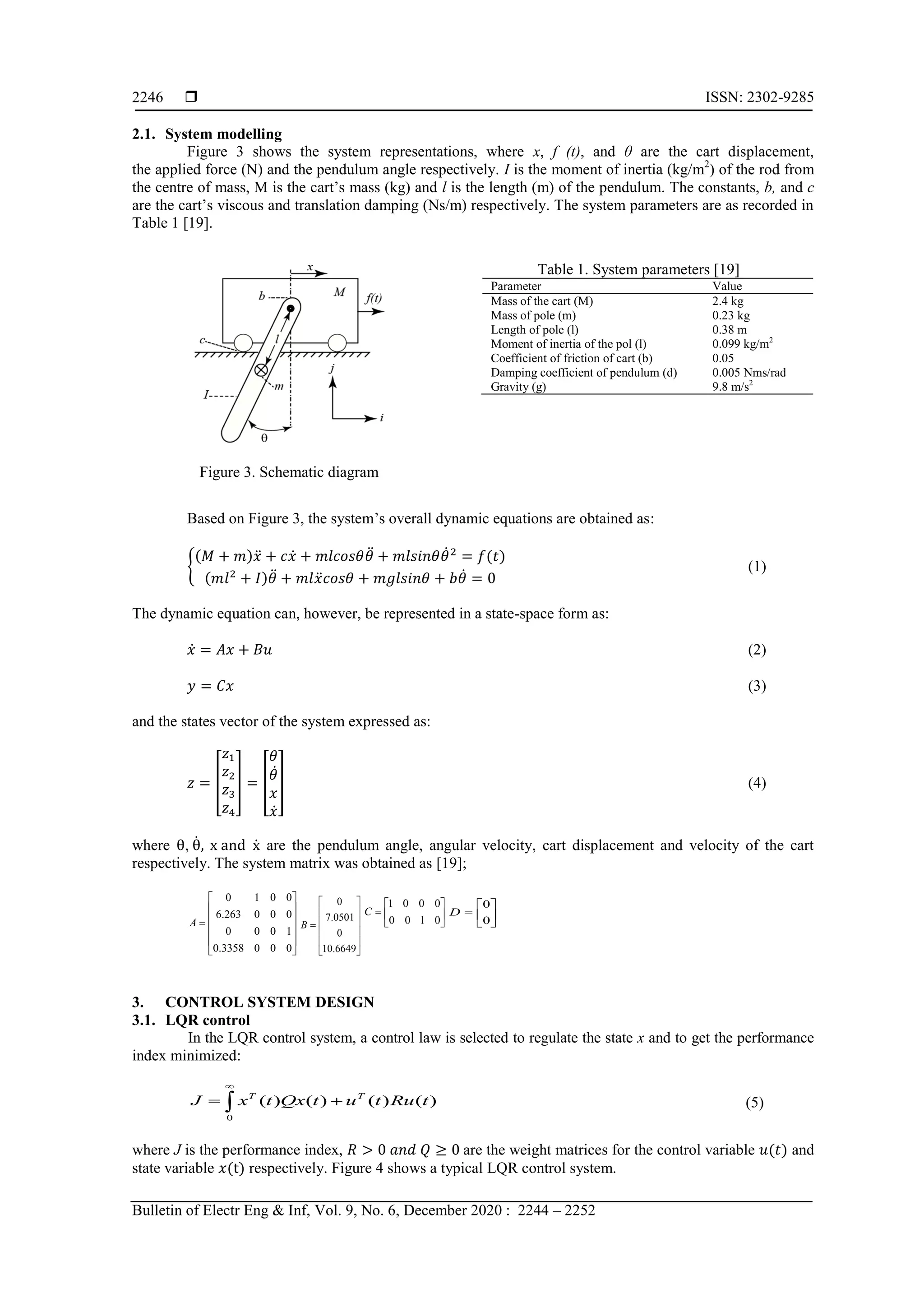 Comparative analysis of observer-based LQR and LMI controllers of an inverted pendulum | PDF
