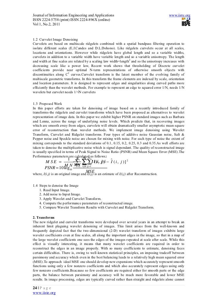 4 23 28 Image Denoising Using Digital Image Curvelet