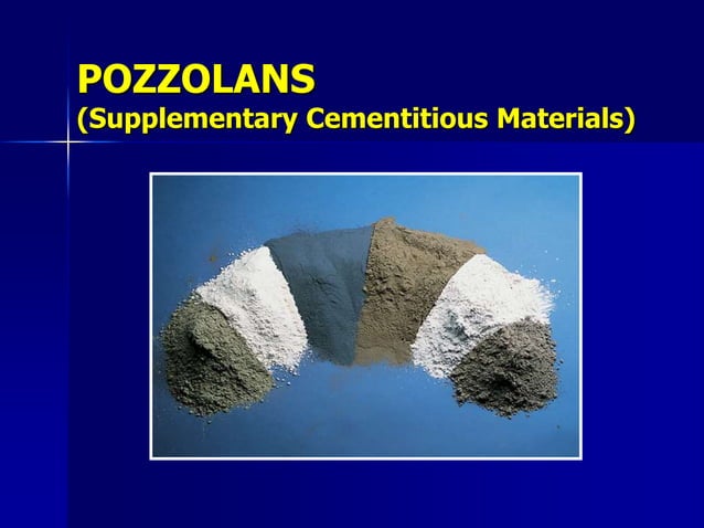 4. pozzolans.ppt | Chemistry | Science