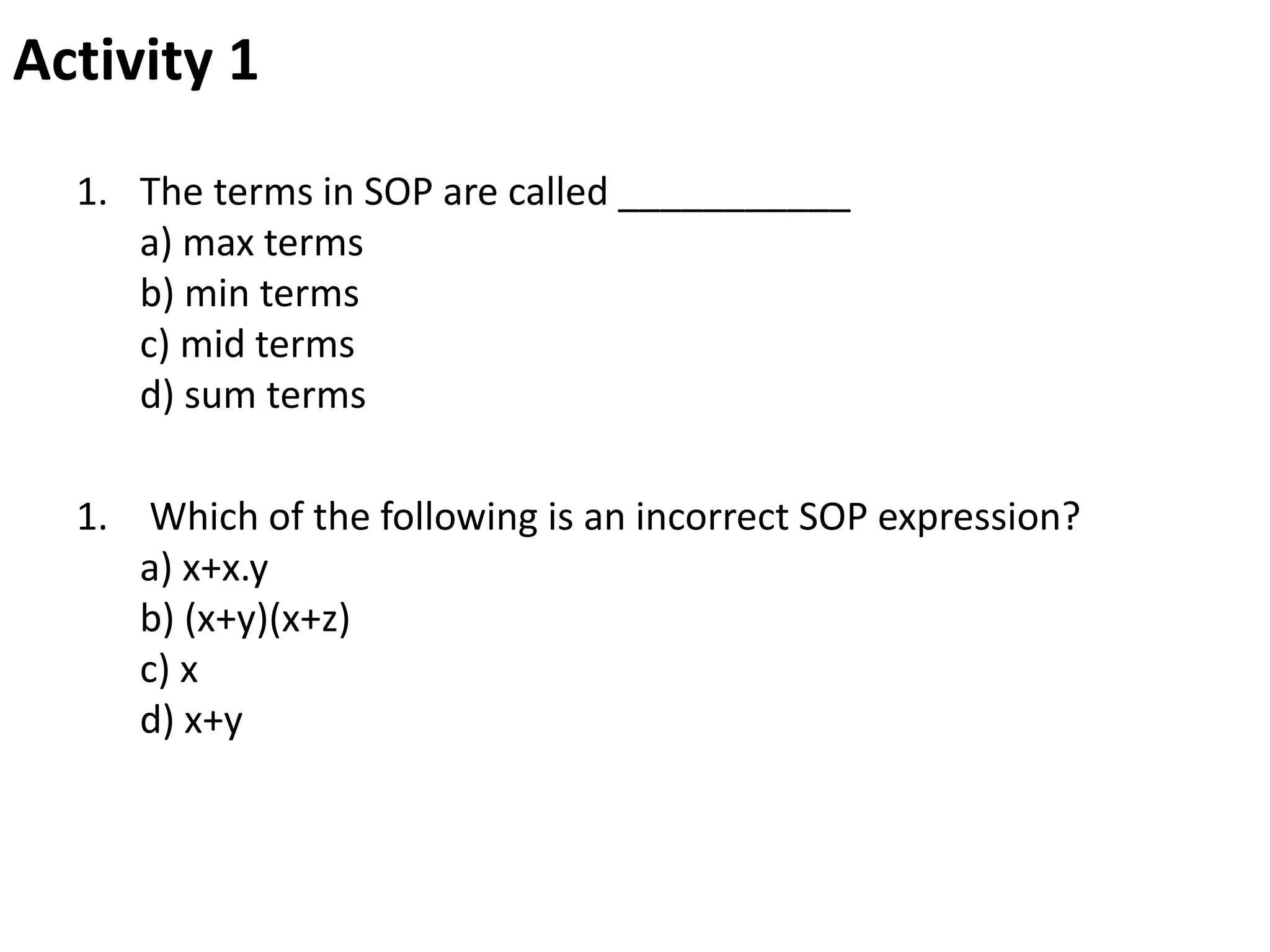 4 Boolean Function And Their Representation Pptx