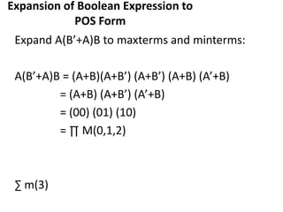 4. Boolean Function and Their Representation.pptx