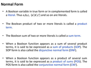 4. Boolean Function and Their Representation.pptx
